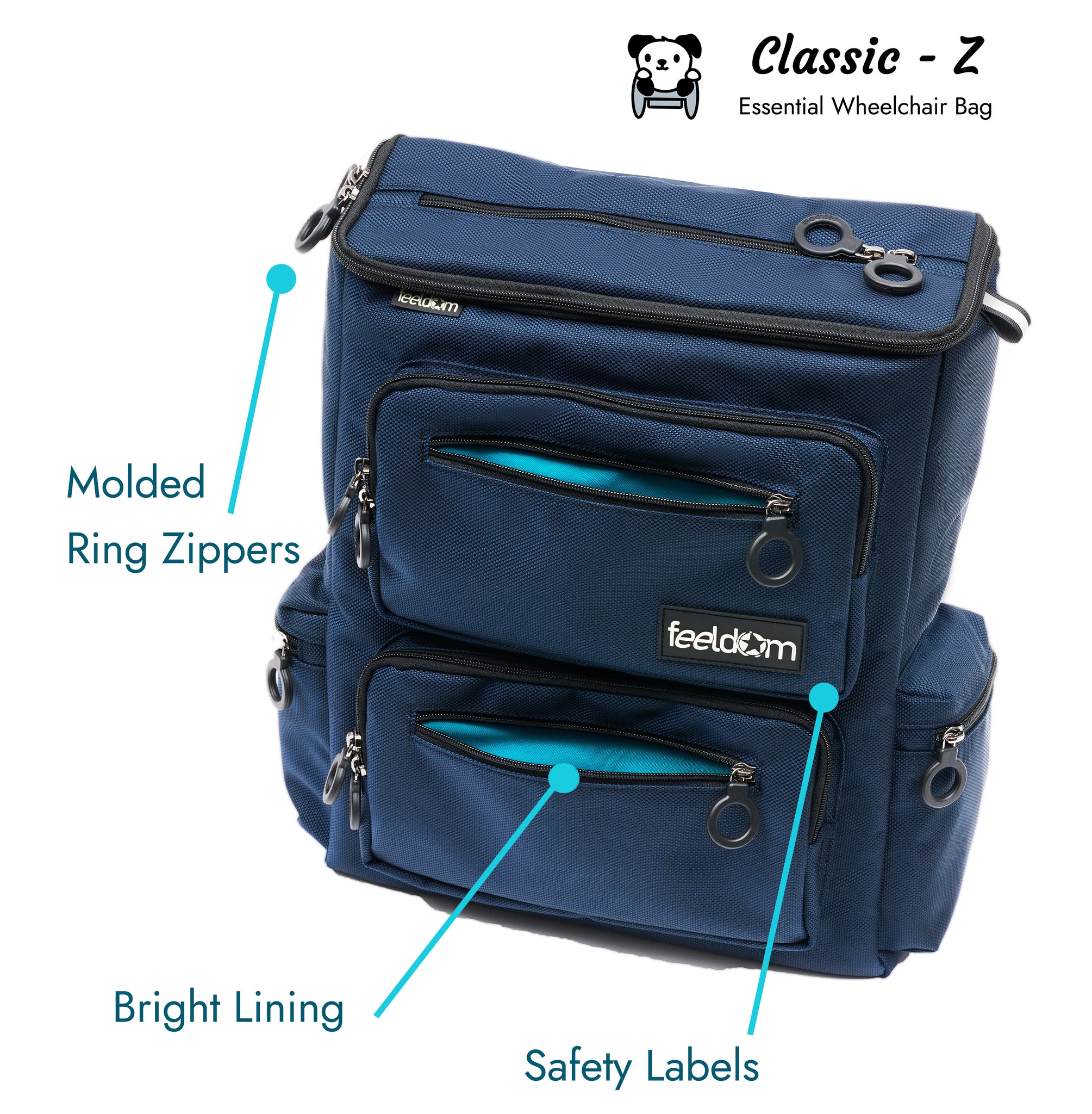 CLASSIC - Z Series MEDIUM Essential Wheelchiar Bag – Feeldom Life